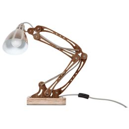 Kayoom Tischleuchte "Tischlampe Merop", braun (teak), 1, H: 55cm, 1 Stk., Leuchten, hochwertig, außergewöhnlich, Schreibtischlampe