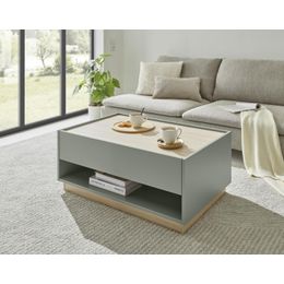 Couchtisch Inosign "City/Giron, Beistelltisch, Wohnzimmertisch, Sofatisch, Tisch", grün (grün aloe), B:90cm H:38cm T:60cm, Tische, mit einem praktischen Schubkasten, in mehreren Farben verfügbar