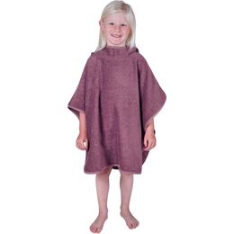 Wörner Badeponcho WÖRNER "Uni", mauve, L:60cm, Frottier, Hausmäntel, maschinenwaschbar, trocknergeeignet