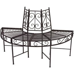 Baumbank Garden Pleasure, braun (rost), B:122cm H:80cm T:62cm, Stahl, Sitzbänke