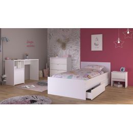 Jugendzimmer-Set Parisot "Pirouette", weiß, B/H: 90cm x 200cm, Spanplatte, Schlafzimmermöbel-Sets