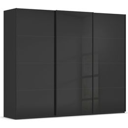 Schwebetürenschrank Rauch "Kleiderschrank Schrank Garderobe Schlafzimmerschrank SCALE-FYRA", schwarz (schwarz, glas schwarz, griffleisten schwarz), B:271cm H:223cm T:68cm, Holzwerkstoff, Schränke, edle viergeteilte Türen mit Glas-Front viele Farben MADE IN GERMANY