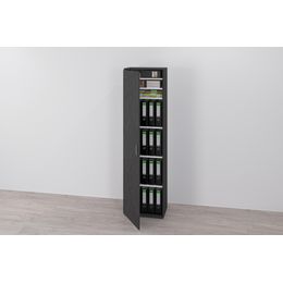 Mehrzweckschrank FMD "Inca 1", grau (anthrazit), B:50cm H:184cm T:34,5cm, Holzwerkstoff, Schränke, Garderobenschr., Aktenschr., Mehrzweckschr., Breite 50 cm, Höhe 184 cm