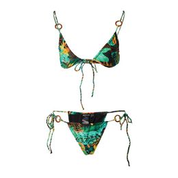 Nasty Gal Bikini Damen Größe S gelb / grün / jade