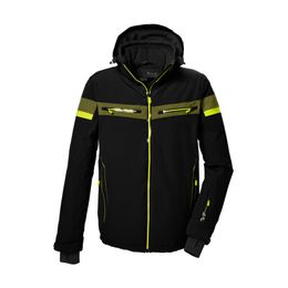 Skijacke Killtec "MN Ski JCKT", Herren, Gr. XL, schwarz, Oberstoff: 84% Polyamid, 16% Elasthan, Futter: 100% Polyester, Wattierung: 100% Polyester (recycelt), Jacken, Atmungsaktive, wasserdichte Herren Funktionsjacke, verschweißte Nähte