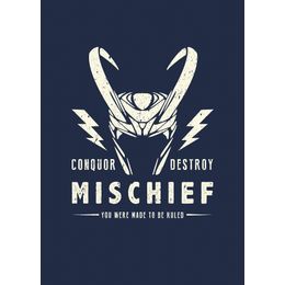 Bild Komar "Loki Mischief", blau (farbe bild(er): blau), B:50cm H:70cm, Holz, Papier, Bilder, Wandbild zur Dekoration im Kinderzimmer - ohne Rahmen