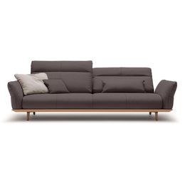 4-Sitzer "CR.460 Designsofa mit erstklassigem Sitzkomfort", lila (purpurviolett, steingrau 044, 69), B:248cm H:103cm T:100cm, Chenille COCO (72% Polyester 15% Baumwolle 13% Polyacryl), CREATION BY ROLF BENZ, Sofas, Sockel in Eiche, F&uuml;&szlig;e Eiche natur, Breite 248 cm