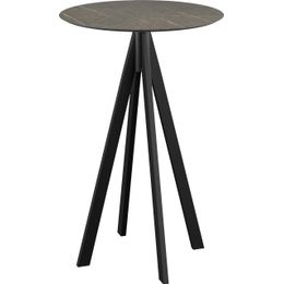 Klapptisch Essentials "Infinity", schwarz (schwarz, midnight marble, schwarz), B:70cm H:109,2cm T:70cm, Stahl/HPL Tischplatte, Tische, in verschiedenen Ausführungen