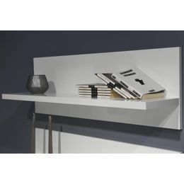Wandboard Places of Style, weiß (weiß hochglanz), B:119,7cm H:29,7cm T:21,2cm, Spanplatte, Regale