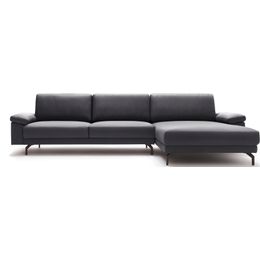 Ecksofa "CR.450 elegantes Designsofa mit hohem Sitzkomfort", schwarz (signalschwarz), B:274cm H:95cm T:178cm, CREATION BY ROLF BENZ, Sofas, Ecksofa
