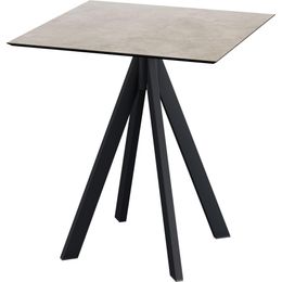 Klapptisch Essentials "Infinity", schwarz (schwarz, moonstone, schwarz), B:70cm H:73,2cm T:70cm, Stahl/HPL Tischplatte, Tische, in verschiedenen Ausführungen