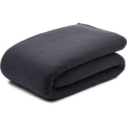 Gözze Wohndecke GÖZZE "Decke Wolkenweich", grau (anthrazit), B:150cm L:200cm, Polyester, Wohndecken