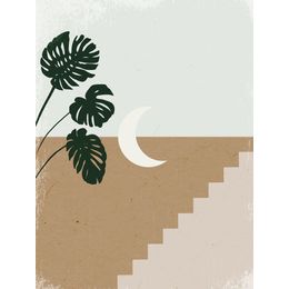 Bild Komar "Silence Crescent Moon", braun (farbe bild(er): braun), B:30cm H:40cm, Holz, Papier, Bilder, Wandbild zur Dekoration - ohne Rahmen