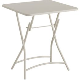 Klapptisch Essentials "Breeze Bistro", beige, B:60cm H:74cm T:60cm, Pulverbeschichteter Stahl, Tische, Metall, in verschiedenen Farben erhältlich