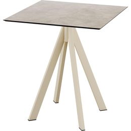 Klapptisch Essentials "Infinity", beige (sand, moonstone, sandfarben), B:70cm H:73,2cm T:70cm, Stahl/HPL Tischplatte, Tische, in verschiedenen Ausführungen