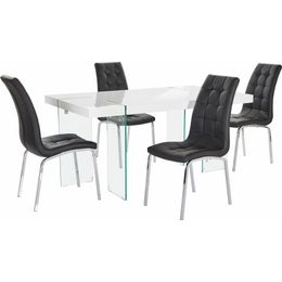 Essgruppe Inosign, schwarz (schwarz,), Sitzmöbel-Sets