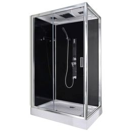 Komplettdusche Sanotechnik "Trend 3", grau (chromfarben), B:120cm H:215cm T:80cm, Duschkabinen, mit Beleuchtung