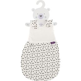 Träumeland Babyschlafsack TRÄUMELAND "Außenschlafsack Tropfen schwarz", Baby, Gr. 56/62, umlaufender Reißverschluss, schwarz, Obermaterial: 100% Baumwolle, Schlafsäcke
