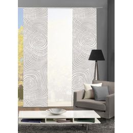 Schiebegardine Home Wohnideen "MADERAS" Gr. 1, weiß (wollweiß), B:60cm H:245cm, Polyester, Gardinen, HxB: 245x60, inkl. Befestigungszubehör