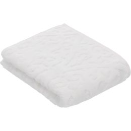 Badetuch Vossen "Fidelio", weiß, B:67cm L:140cm, Walkfrottier, Obermaterial: 100% Baumwolle, Handtücher