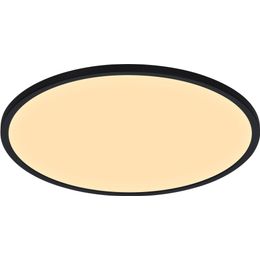 Nordlux LED Deckenleuchte "Oja Smart", Energieeffizienz: E (A-G), schwarz, &Oslash; 60cm H: 3,2cm, 1 Stk., Leuchten, Ultraflache Deckenpaneelleuchte, dimmbar mit Nordlux Smart, LED Deckenleuchte