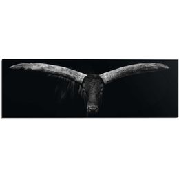 Wandbild Reinders "Ochse", schwarz (farbe bild(er): schwarz, wei&szlig;), B:156cm H:52cm T:2cm, Holzwerkstoff, Bilder