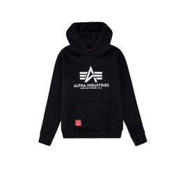 Hoodie Alpha Industries "Basic Hoodie BL K", Mädchen, Gr. 10, schwarz, Obermaterial: 80% Baumwolle, 20% Polyester, regular fit, Sweatshirts