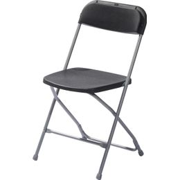 Klappstuhl Essentials "Budget", grau (grau, schwarz), B:43cm H:80cm T:49cm, Stahl, Stühle, grau/schwarz