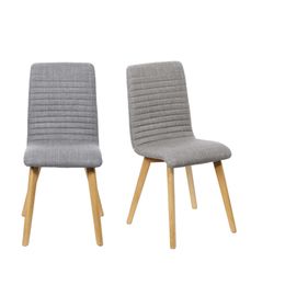 Essgruppe Home Affaire "Arosa Sitzgruppe für Küchen, Esstisch mit 4 Polsterstühlen, 5-tlg", grau (, grau, grau, natur), B:180cm H:73cm T:90cm, FSC-zertifiziertes Massivholz, Holzwerkstoff, Metall, Polyester, Sitzmöbel-Sets, Stuhlbeine in Eiche Natur oder Buche Schwarz, Tisch 180 cm, U-Gestell