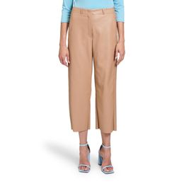 BETTY & CO Culotte BETTY & CO "Damen Culotte mit Eingrifftaschen", Damen, Gr. 44, Normalgrößen, beige, Obermaterial: 100% Polyurethan, 100% Polyester., Modisch, figurumspielend 7/8-Länge, Hosen, Material
