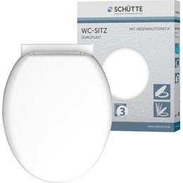 Schütte WC-Sitz SCHÜTTE "UNI", weiß, B:377cm L:470cm, Duroplast, WC-Sitze, Duroplast, Absenkautomatik