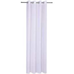 Vorhang GERSTER "Austen" Gr. 1, wei&szlig;, B:140cm H:235cm, Wirkware, Polyester, Gardinen, recyceltes Polyester, monochrom, samt, Thermo