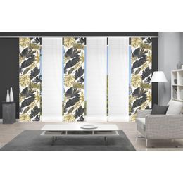 Schiebegardine Vision S "LETHI", grau (goldfarben, anthrazit), B:60cm H:260cm, Polyester, Gardinen, DIGITALDRUCK