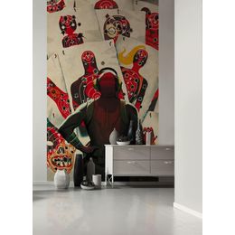 Kindertapete Komar "Marvel Deadpool Target Shooting", rot, B:150m H:250m, Vlies, Tapeten