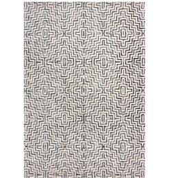 Teppich FLAIR RUGS "Rhett", grau, B:120cm H:12mm L:170cm, Kunstfaser, Teppiche, Teppich, aus gewebter Wolle