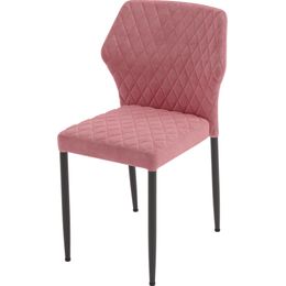 Bistrostuhl Essentials "Louis", rosa, B:49cm H:81,5cm T:57,5cm, Stahl, Stühle, rosa
