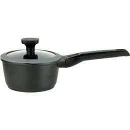 Kasserolle GSW "Easy Click", schwarz, Ø:16cm, Töpfe, Ø 16 cm, abnehmbarer Griff, Induktion