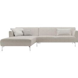 Ecksofa "CR.446 Designsofa mit erstklassigem Sitzkomfort zum Wohlf&uuml;hlen", grau (seidengrau coco), B:296cm H:82cm T:179cm, Chenille COCO (72% Polyester, 15% Baumwolle, 13% Polyacryl), CREATION BY ROLF BENZ, Sofas, Ecksofa, in minimalistischer, schwereloser Optik, Breite 296 cm
