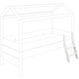 Anlegeleiter Paidi "TINY HOUSE zur Erweiterung des Bettes", weiß (kreideweiß), B:44cm H:80cm L:29cm, Massivholz, Leitern, Leiter ist beidseitig montierbar
