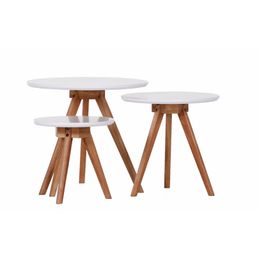 Couchtisch GUTMANN FACTORY "Retro", weiß, B:32cm H:40cm T:32cm, Tische
