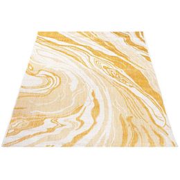 Outdoorteppich Carpet City "Outdoor 710", gelb, B:80cm H:5mm L:150cm, Polypropylen, Teppiche, Outdoorteppich, In/- Outdoor geeignet, Abstrakt, Wohnzimmer, Balkon, Terrasse