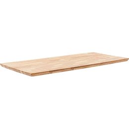 Esstischplatte MCA LIVING "Zeballos Tischplatte", beige (naturfarben), B:160cm H:4cm T:75cm, Massivholz, Tischplatten, Esstischplatte Tischplatte