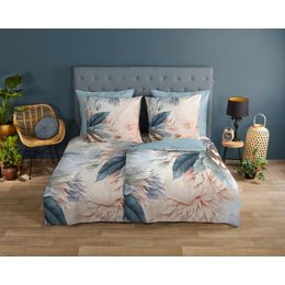 Wendebettwäsche Good Morning "Diore", bunt (multi), B/L: 200cm x 200cm, 1 Stk., 2 Stk., Renforcé, B/L: 80cm x 80cm & 80cm x 80cm, 3 Stk., Renforcé, Obermaterial: 100% Baumwolle, Bettwäsche, 100% Baumwolle, Renforcé, Reißverschluss, Wendeoptik, Federn