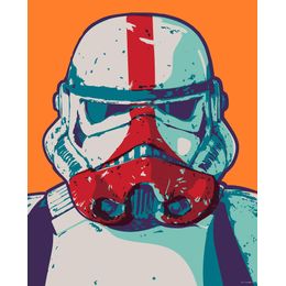 Bild Komar "Mandalorian Pop Art Stormtrooper", bunt (farbe bild(er): bunt), B:40cm H:50cm, Holz, Papier, Bilder, Wandbild zur Dekoration im Kinderzimmer - ohne Rahmen