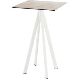 Klapptisch Essentials "Infinity", beige (wei&szlig;, moonstone, wei&szlig;), B:70cm H:109,2cm T:70cm, Stahl/HPL Tischplatte, Tische, Klapptisch, in verschiedenen Ausf&uuml;hrungen