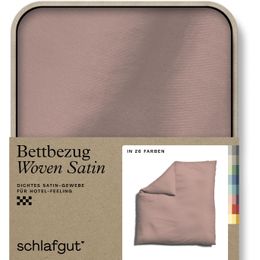 Bettbezug Schlafgut "Woven Satin", lila (lila mid), B:200cm L:200cm, Mako-Satin, Obermaterial: 100% Baumwolle, Bettbezüge, besonders dicht gewebt, Mix & Match: passender Kissenbezug erhältlich