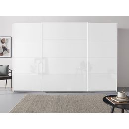 Schwebetürenschrank Rauch "Kleiderschrank Schrank Garderobe TOPSELLER OTELI inkl. Inneneinteilung", weiß (weiß, hochglanz weiß), B:315cm H:210cm T:62cm, Holzwerkstoff, Schränke, mit 3 Innenschubladen sowie zusätzlichen Einlegeböden MADE IN GERMANY