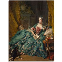 Wandbild Artland "Bildnis der Marquise de Pompadour. 1756", grün (farbe bild(er): grün), B:30cm H:40cm, Bilder, als Leinwandbild, Poster in verschied. Größen