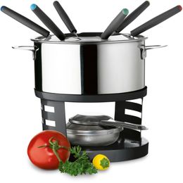 Mäser Fonduetopf MÄSER, silber (silberfarben, schwarz), Töpfe