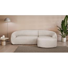 Ecksofa "YANI, L-Form, Designersofa, organische Form, Ma&szlig;e B/T/H: 255/170/81 cm", beige, B:255cm H:81cm T:170cm, 100% Polyester, LeGer Home by Lena Gercke, Sofas, Ecksofa, mit Wellenunterfederung, auch in Boucl&eacute;, Recamiere rechts/links